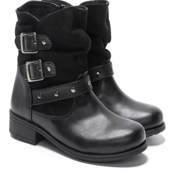 Rachel Shoes | Shoes | Rachel Indiana Buckle Boots Moto Style Studded ...